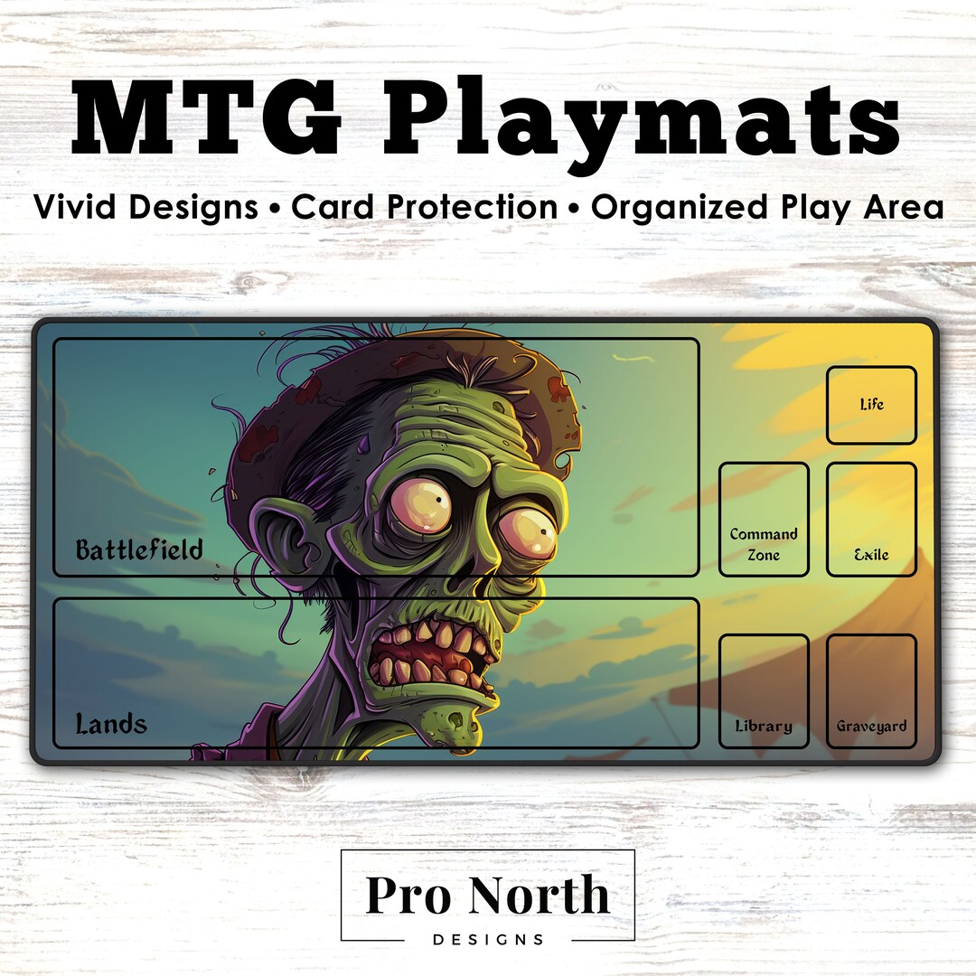 Zombie MTG Playmat, Weirdcore Deskmat, Whimsigoth Décor, Grunge, Gaming ...