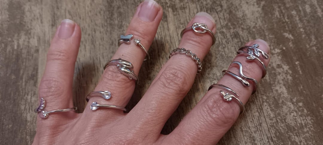 Stackable Mid Knuckle Rings - Etsy
