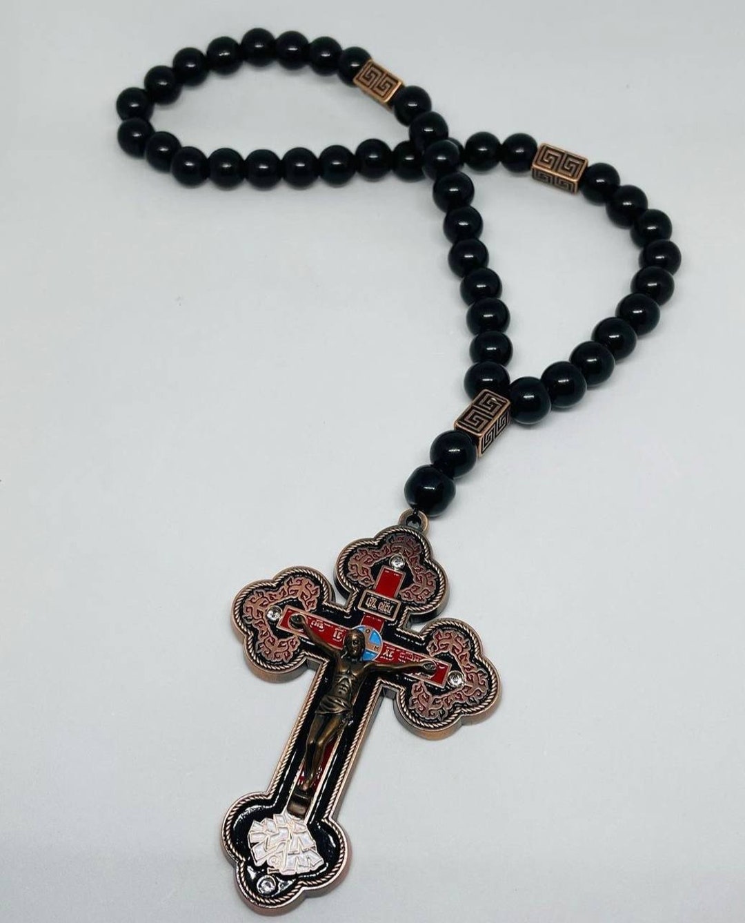 Orthodox Rosary Chotki Chetki | Car Mirror Orthodox Cross Chetki Mirror ...
