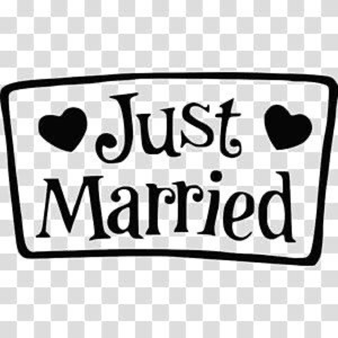 Wedding Car Decal "just Married" Car Sticker for Wedding - Etsy