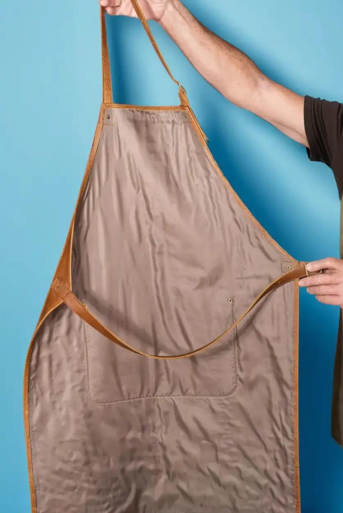 Personalization Brown Leather Apron for Chef , Cooking Leather Apron - Etsy