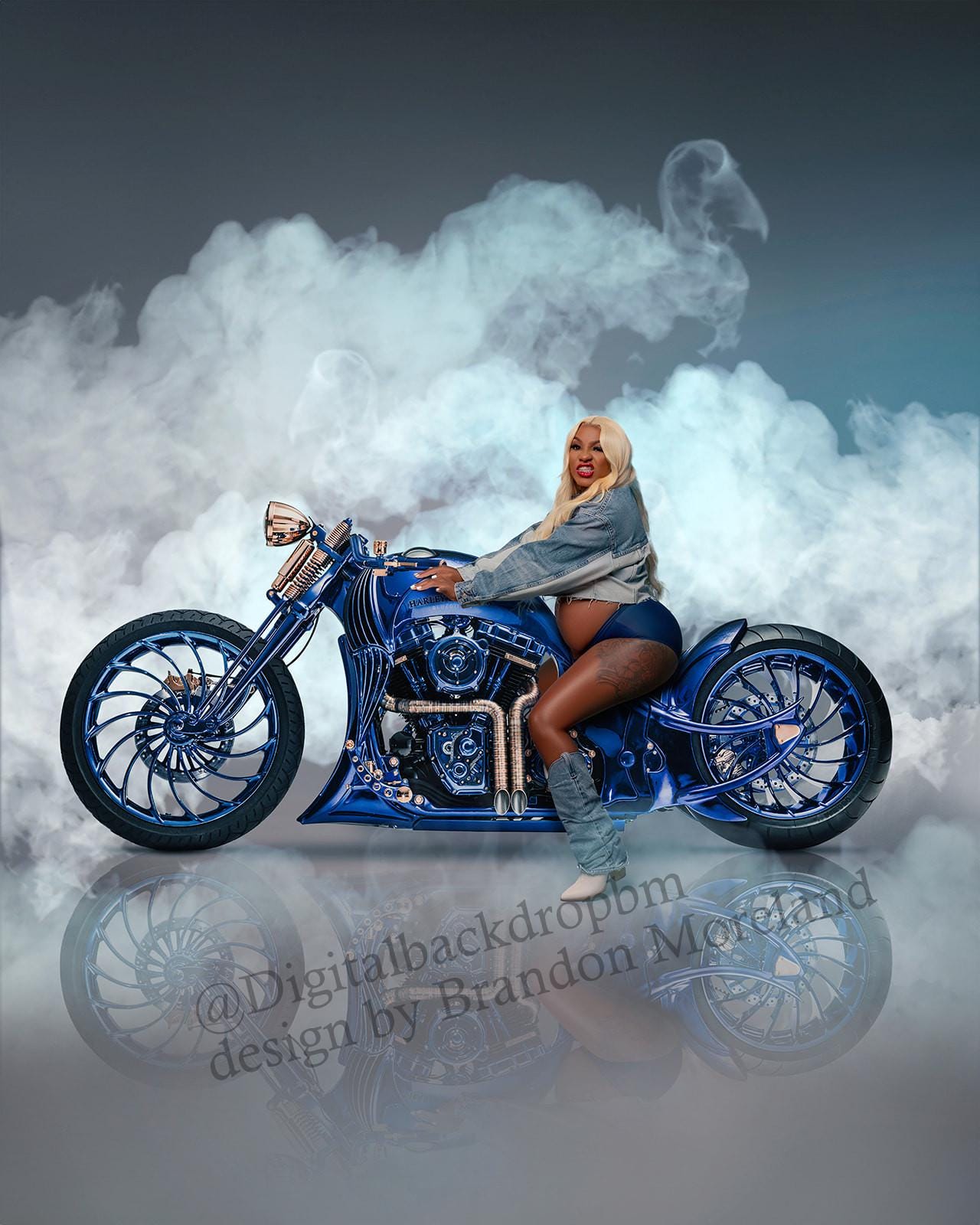 Motorcycle 6 Color Bundle Viral BACKDROP Overlay Download - Etsy