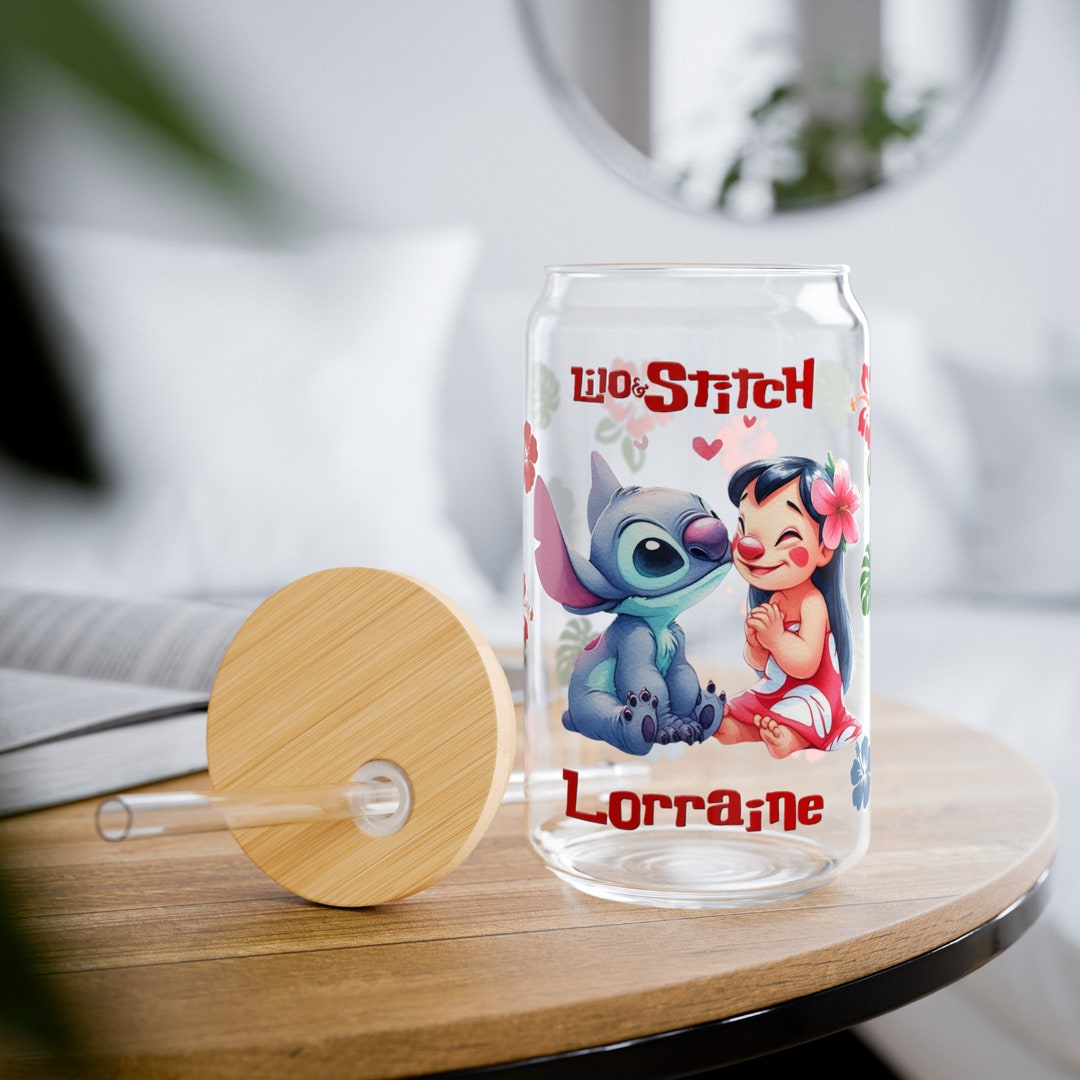 Lilo and Stitch Glass Sipper 14, Disney, Lilo and Stitch, Lilo, Stitch ...