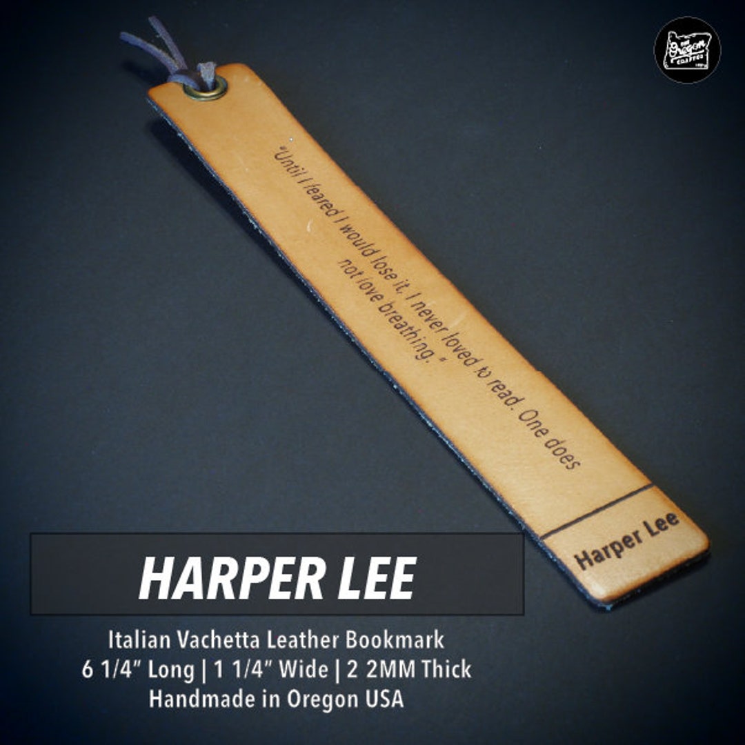 Leather Bookmark Featuring Quote About Reading From Harper Lee. Makes ...
