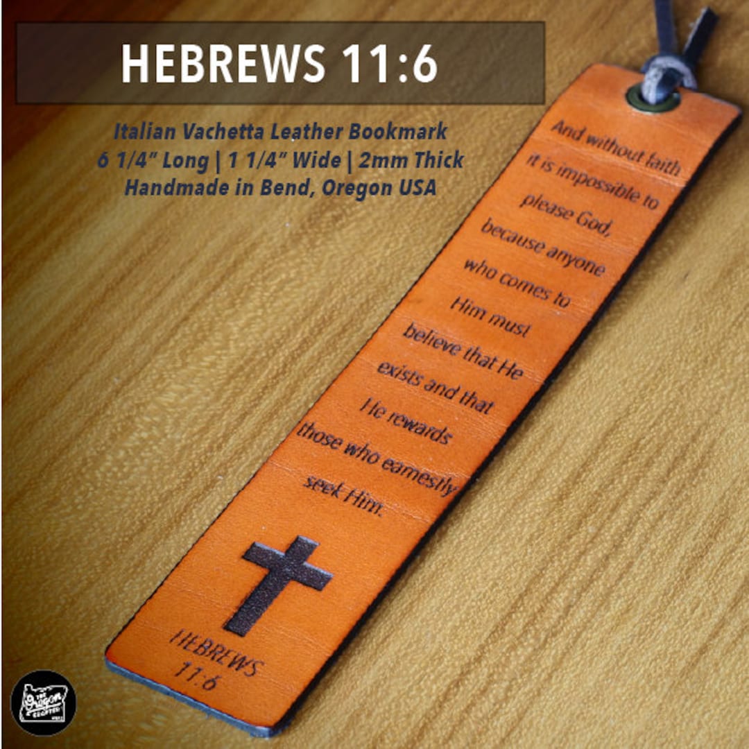 Leather Bible Verse Bookmark | "and Without Faith, It is Impossible to ...