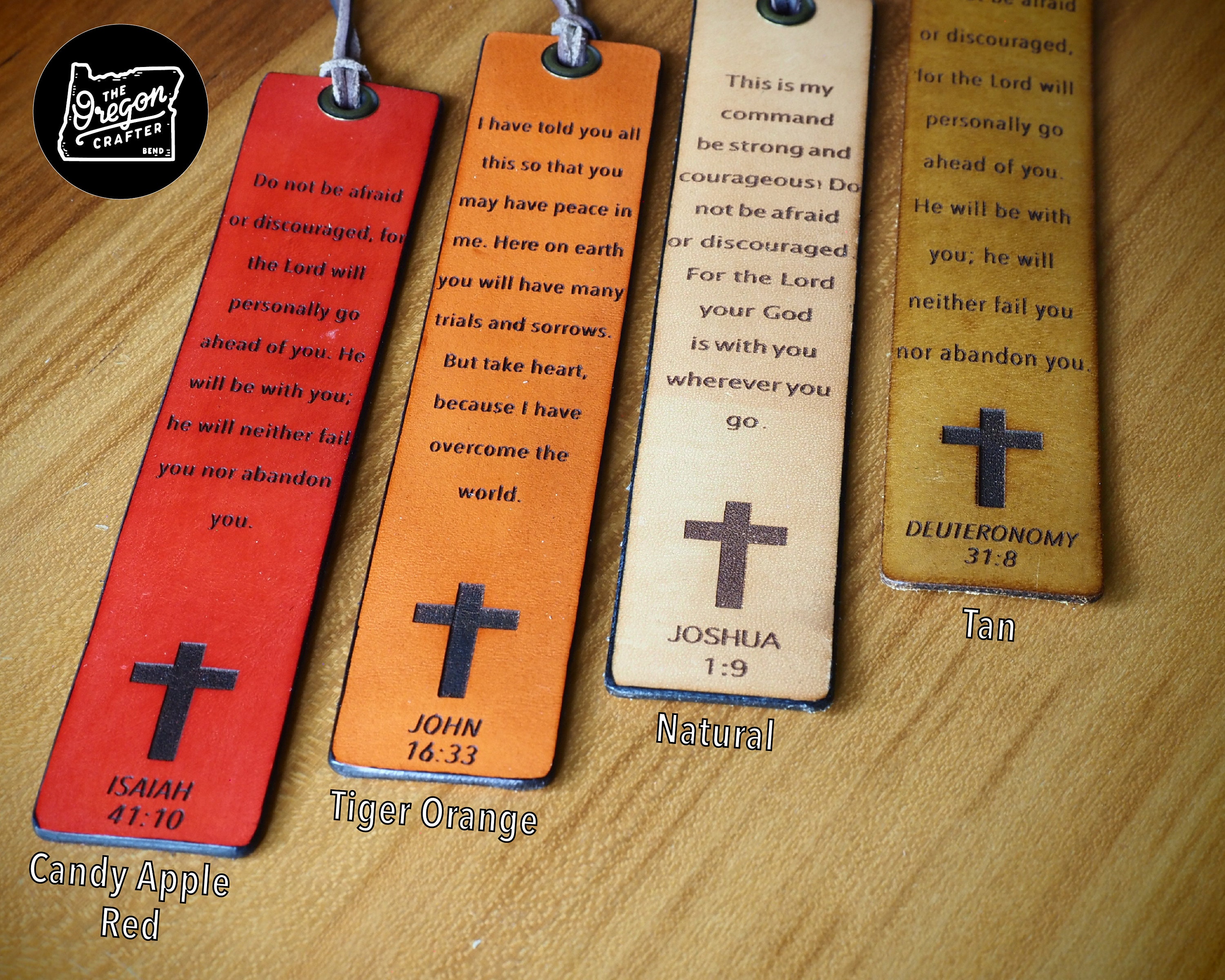 Customizable | Leather Bible Verse Bookmark | Choose Your Verse. Make ...
