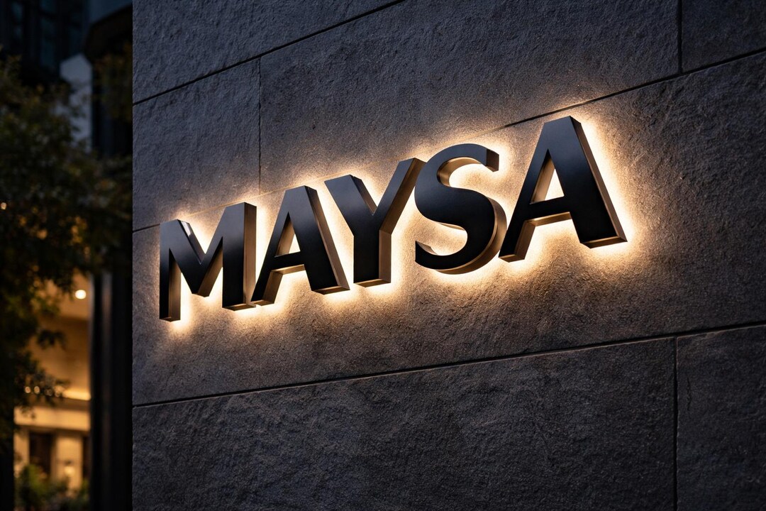 Custom Metal Backlit Letters | LED Business Sign | Halo Lit Stainless ...