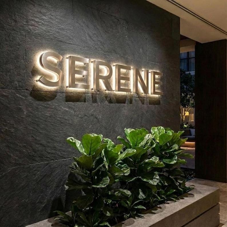 Custom 3D Metal Signage, Salon Sign, Backlit Logo Sign, Business Sign ...
