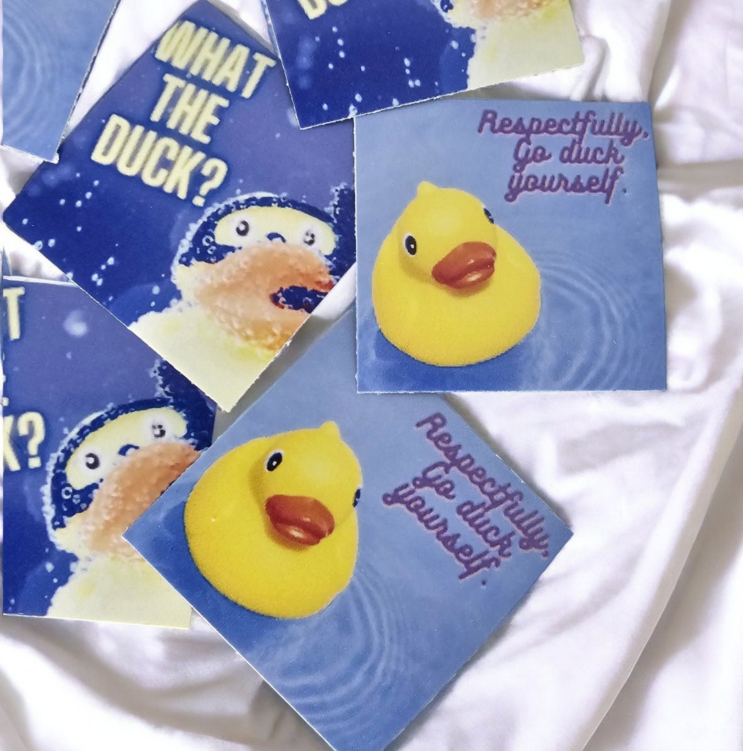 Quirky Duck Sticker Duo: What the Duck & Respectfully Go Duck Yourself ...