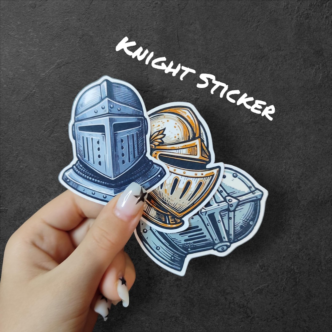 Knight Stickers, Knight Helmet Sticker, Sticker Set, Cool Stickers ...