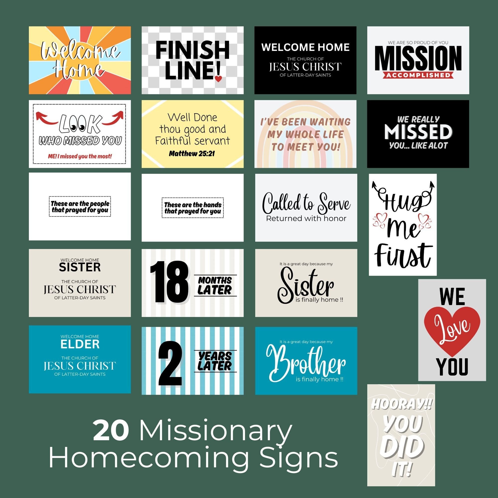 20 LDS Missionary Homecoming Welcome Signs - Etsy Canada