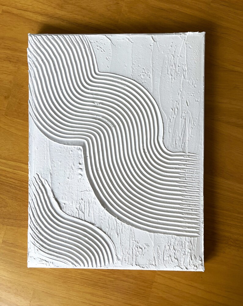 So Wavy Textured Canvas Wall Art the Organic Collection 9x12 - Etsy