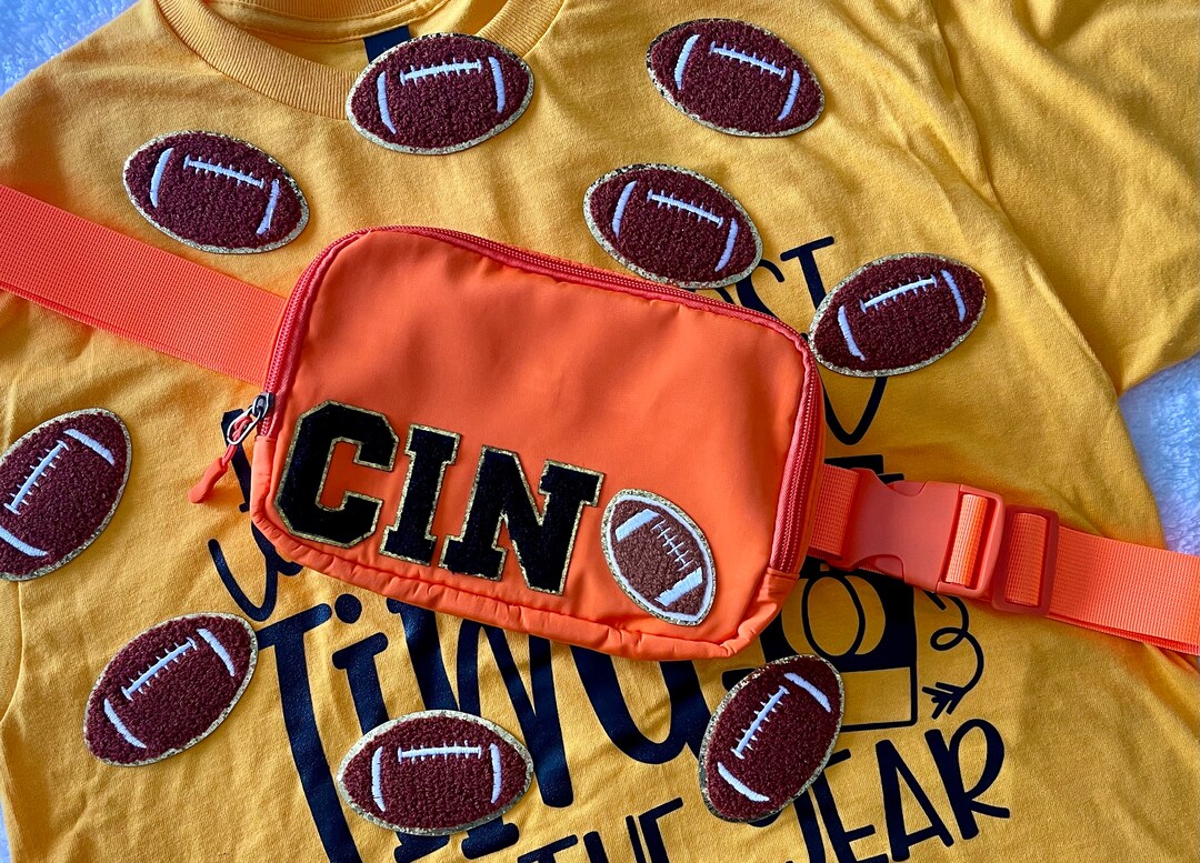 Cincinnati Bengals Football Inspired Monogram Crossbody Bag, Belt Bag ...