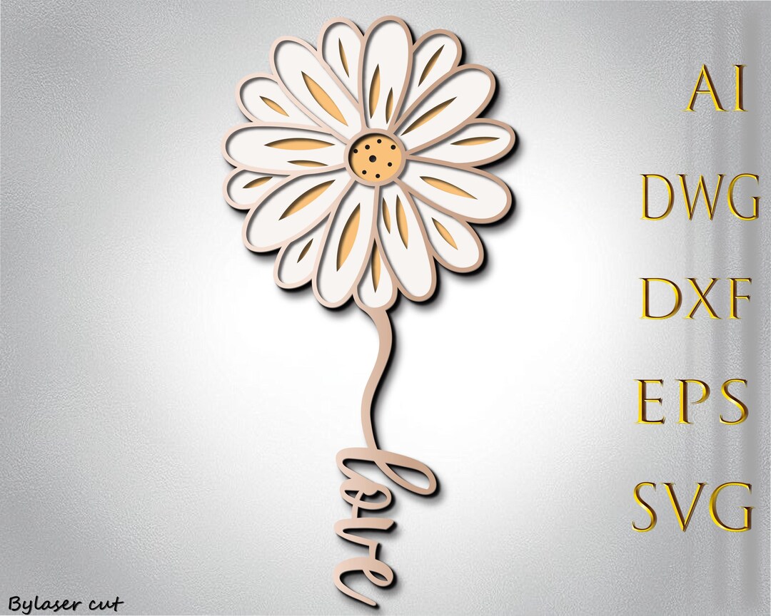 Daisy Multilayer Svg,laser Cut,paper Cut File,cnc,3d Mandala,plywood ...