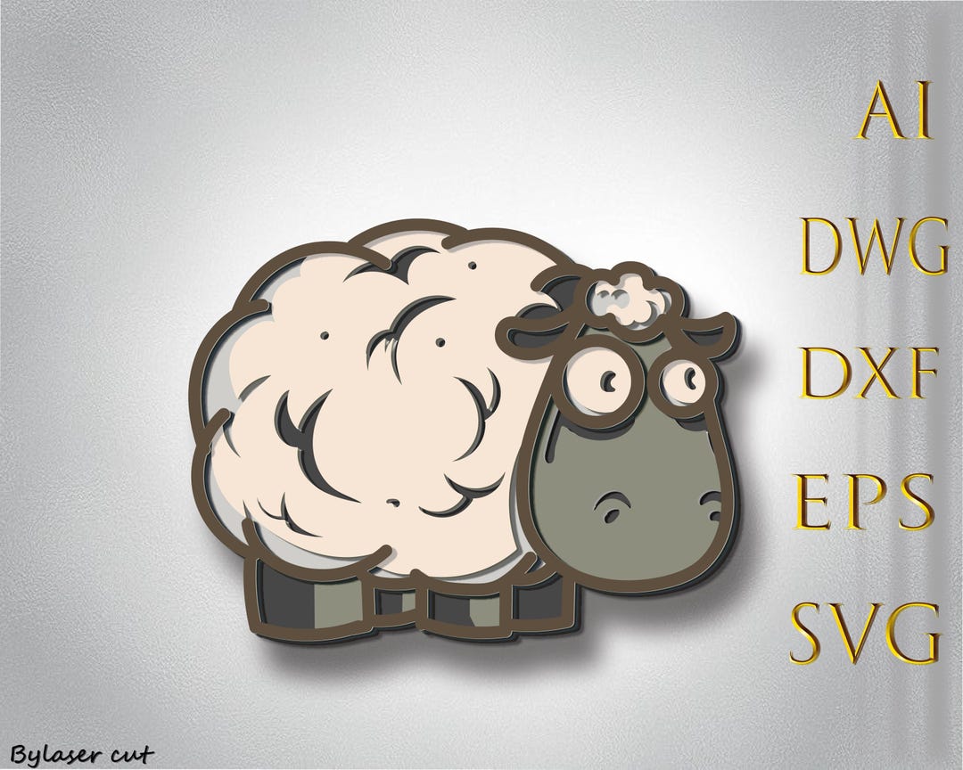 Sheep Multilayer Svg,laser Cut,paper Cut File,for CNC Router,3d Layered ...