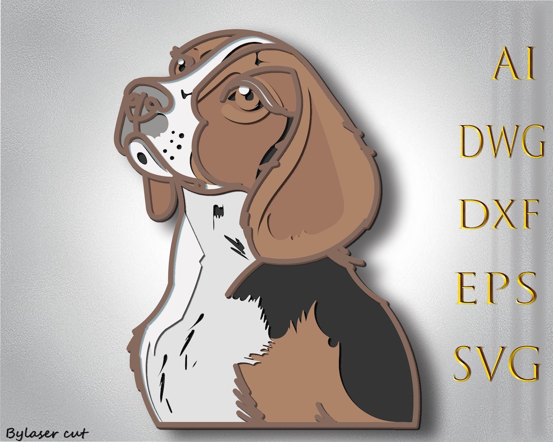 Beagle Dog Multilayer Svg,beagle Dog Laser Cut,beagle Dog Paper Cut,3d ...