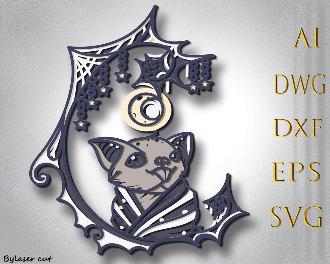 Multilayer-Fledermaus-Svg, Laser Cut Files, 3D geschichtet (digitaler ...