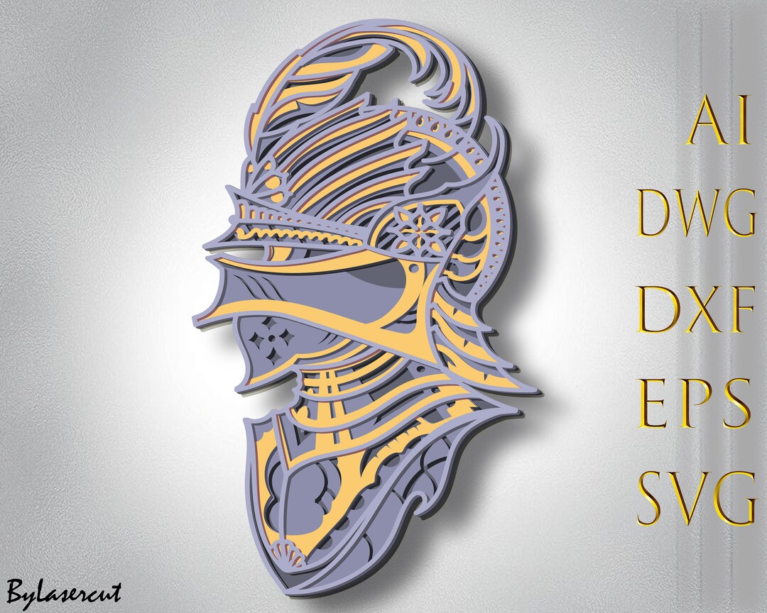 Knight Multilayer Svg/knight Laser Cut/medusa Paper Cut/knight 3d ...