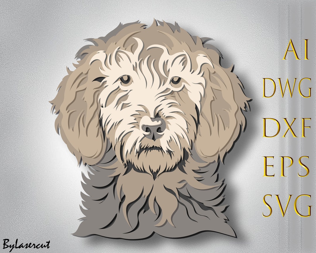 Goldendoodle Dog Multilayer Svg,goldendoodle Laser Cut, Dog Paper Cut ...