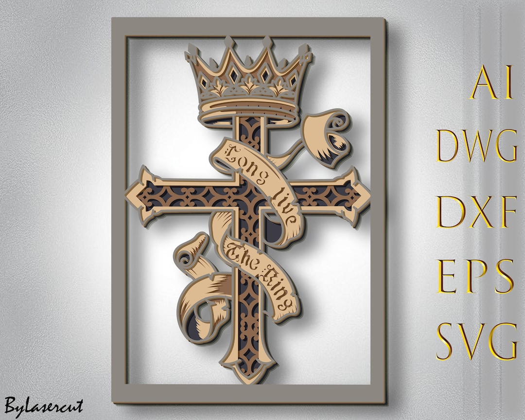 Cross Multilayer Svg,laser Cut,paper Cut File,cnc,3d Mandala,plywood ...