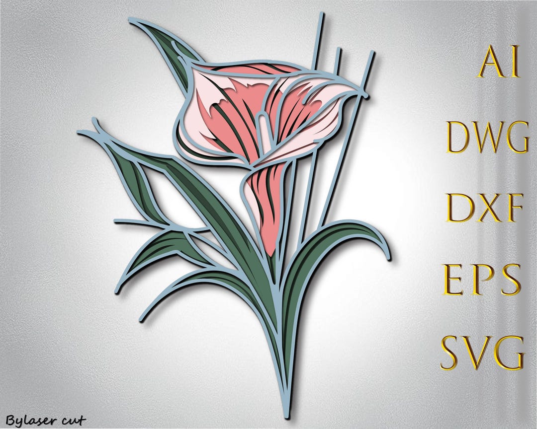 Calla Lily 3D Mandala SVG, Laser Cut Files (digital Download) - Etsy