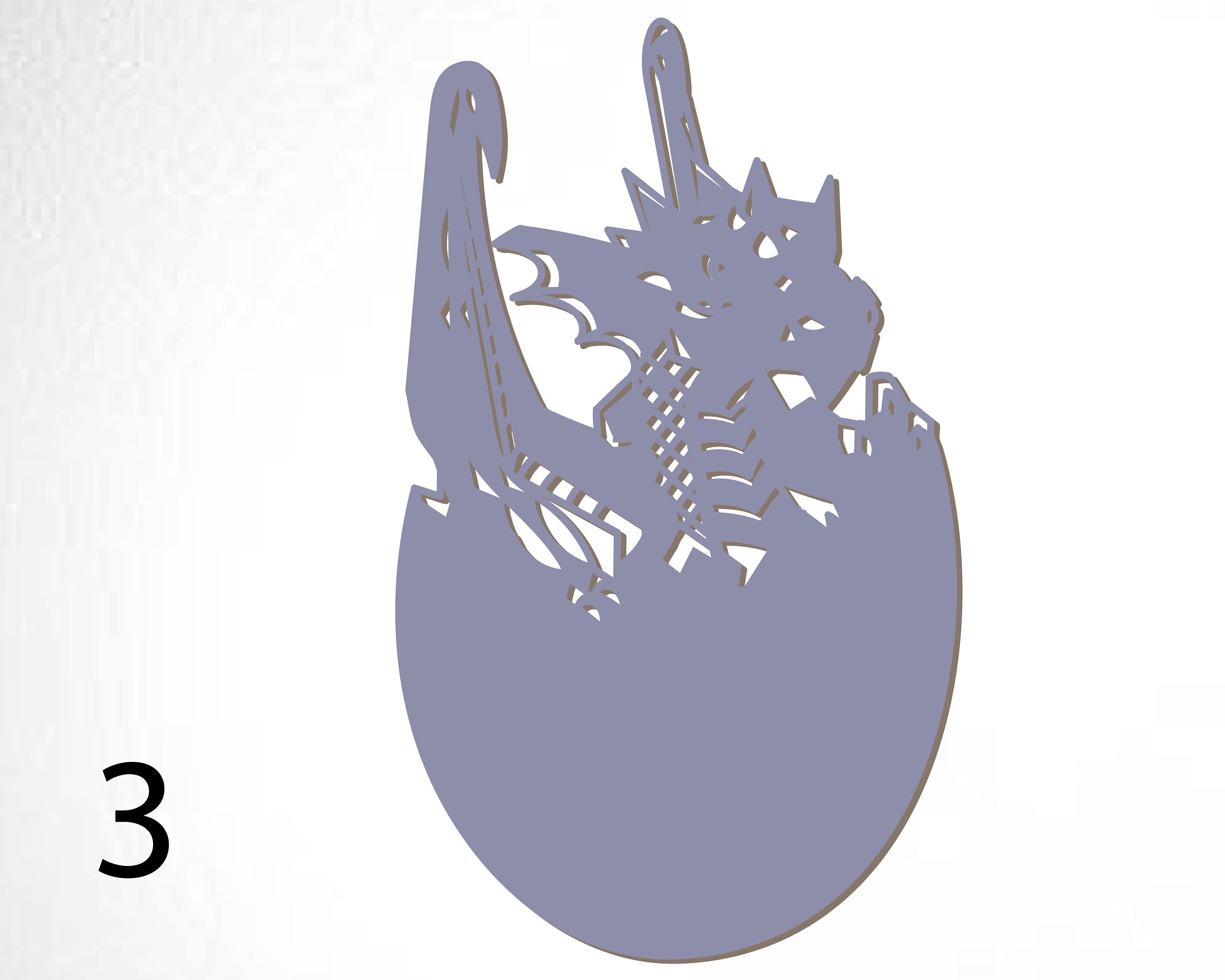 Dragon Multilayer Svg,dragon 3D Layer Svg ,laser Cut,paper Cut, Dxf ...