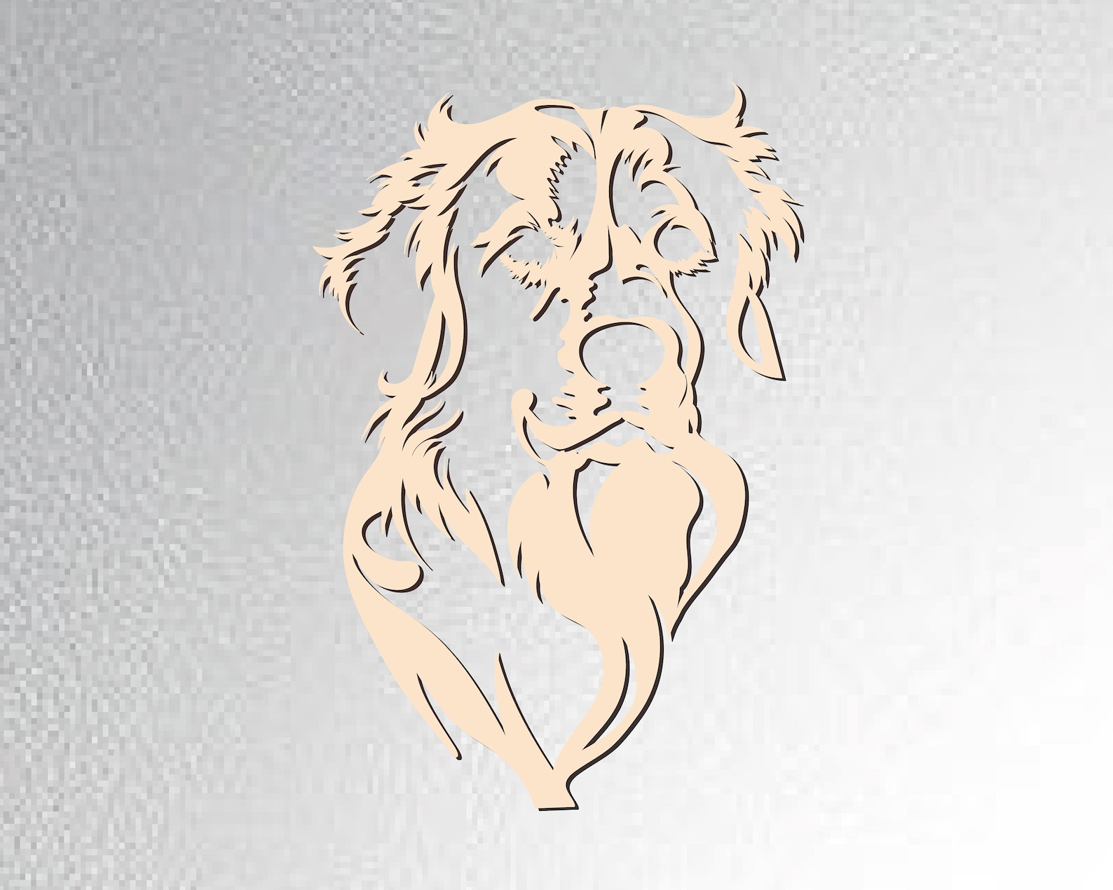 Golden Retriever Dog Multilayer Svg,dog Laser Cut,dog Paper Cut,golden ...
