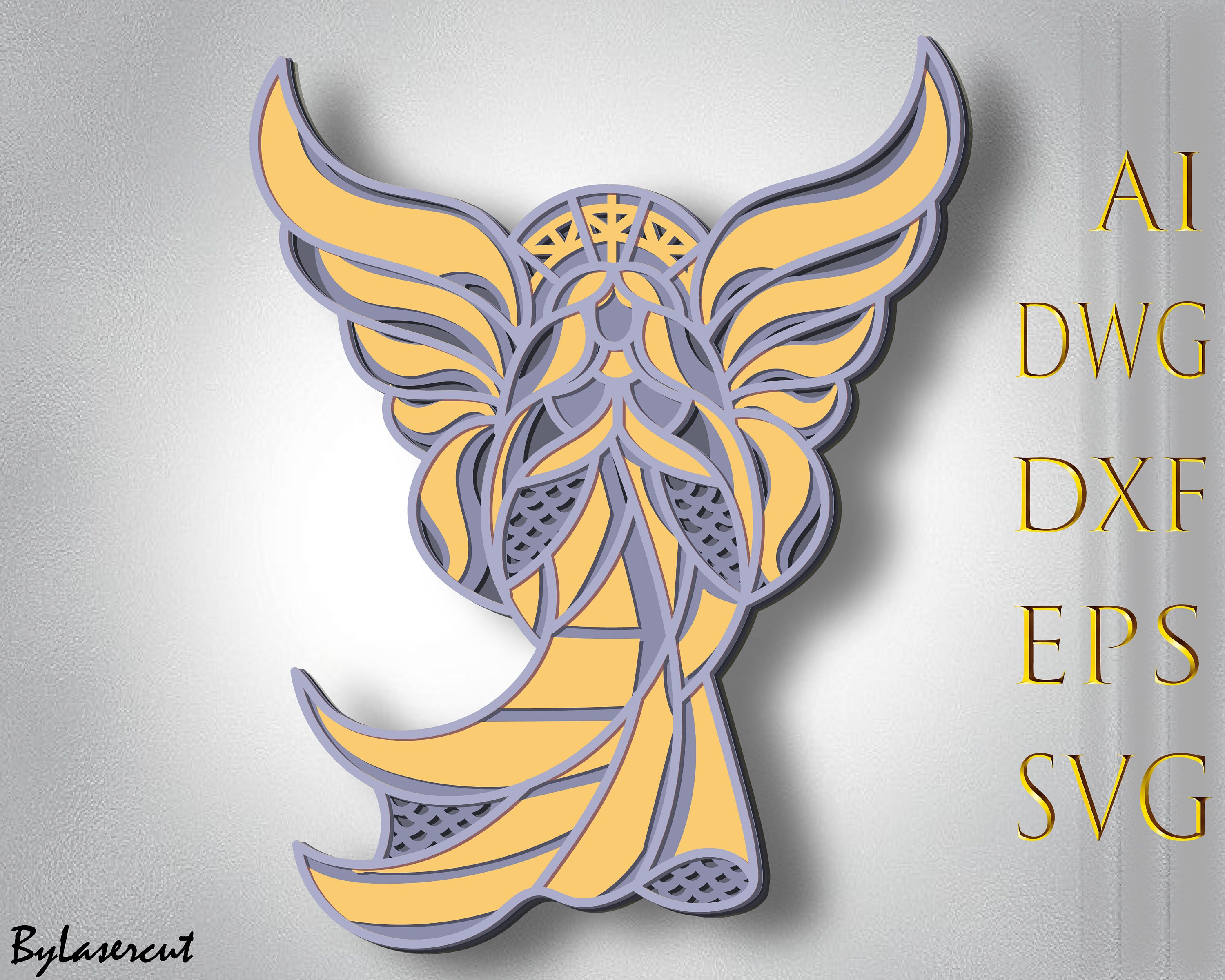 Angle Multilayer Svg,angle Laser Cut,angle Paper Cut,angle 3d Mandala ...