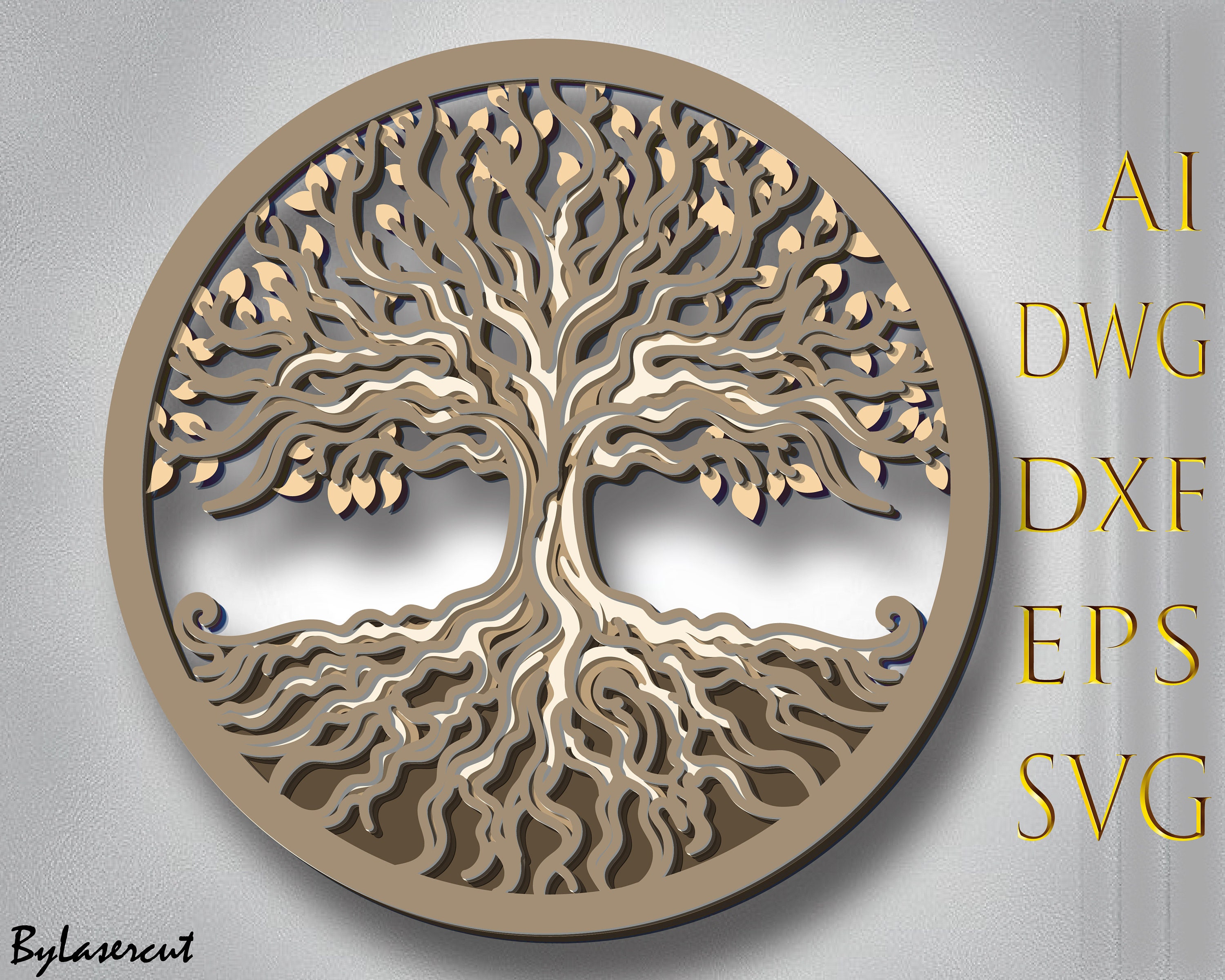 Tree of Life Multilayer Svg/tree of Life Laser Cut/paper Cut/tree of ...
