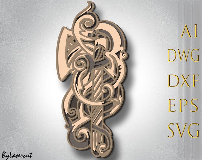 Ax Multilayer SVG/ Ax Cut File/ 3D Layer/ Plywood Cutting/ Paper ...