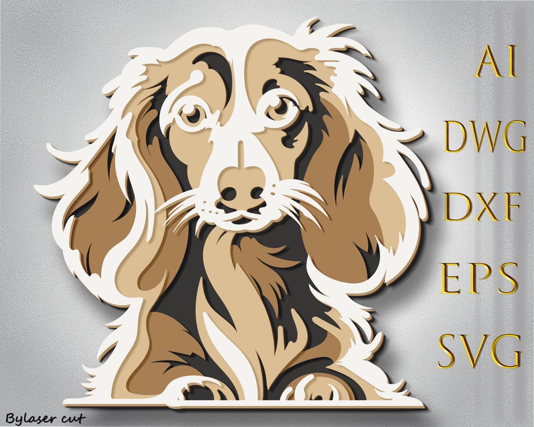 Dachshund Dog Multilayer Svg,dog Laser Cut,dachshund Paper Cut,3d ...