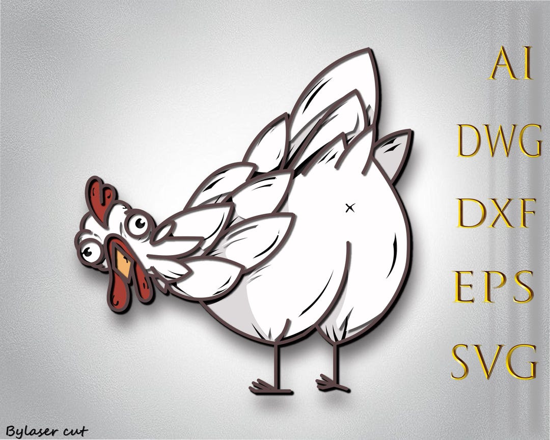 Chicken Multilayer Svg,laser Cut File,paper Cut,3d Layered Design ...