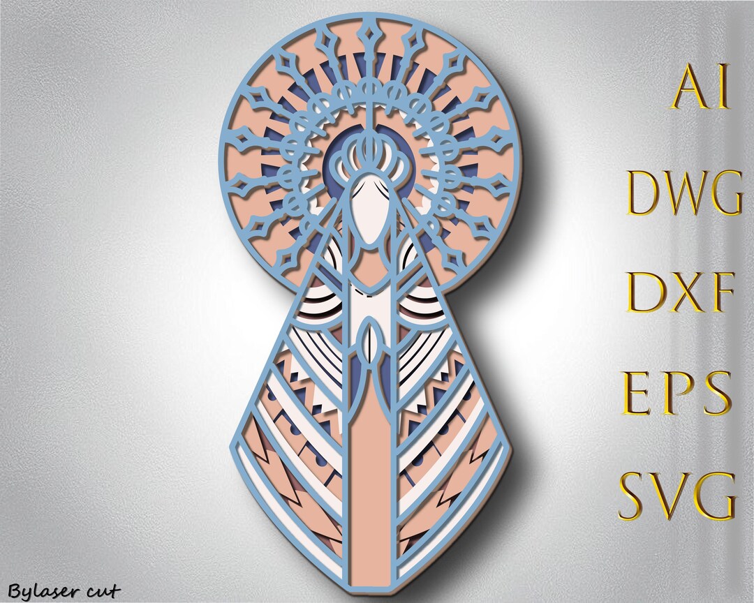Virgin Mary Multilayer Svg,laser Cut File,paper Cut,3d Layered Design ...
