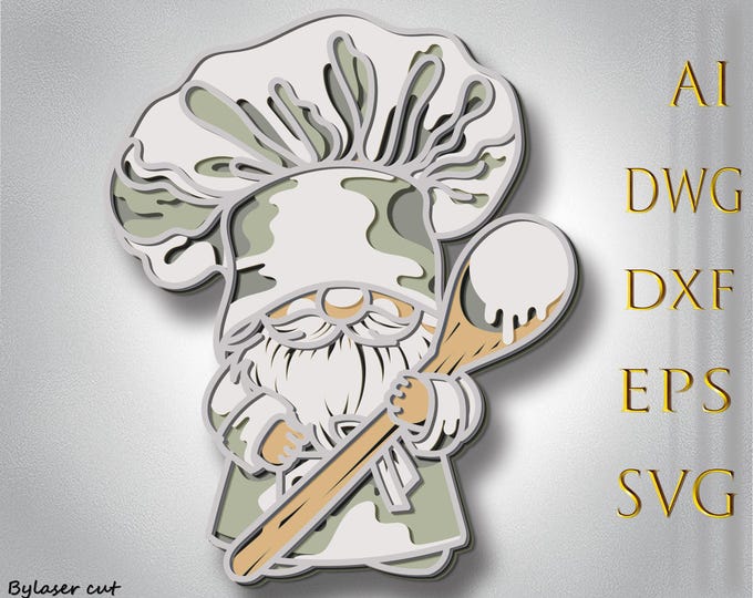 Chef Gnome|gnomes With Glasses|standing Gnomes|gnomes|handmade Gnomes ...