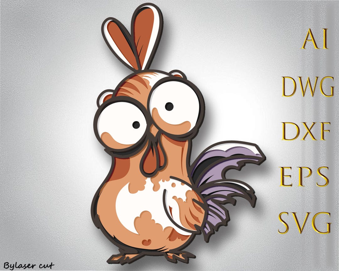 3D Baby Rooster Multilayer Svg,3d Layer Rooster,laser Cut,paper Cut ...