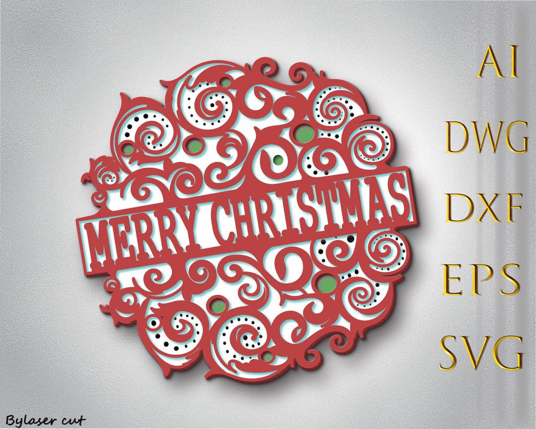 Merry Christmas Multilayer Svg ,christmas File Laser Cut Files,3d ...