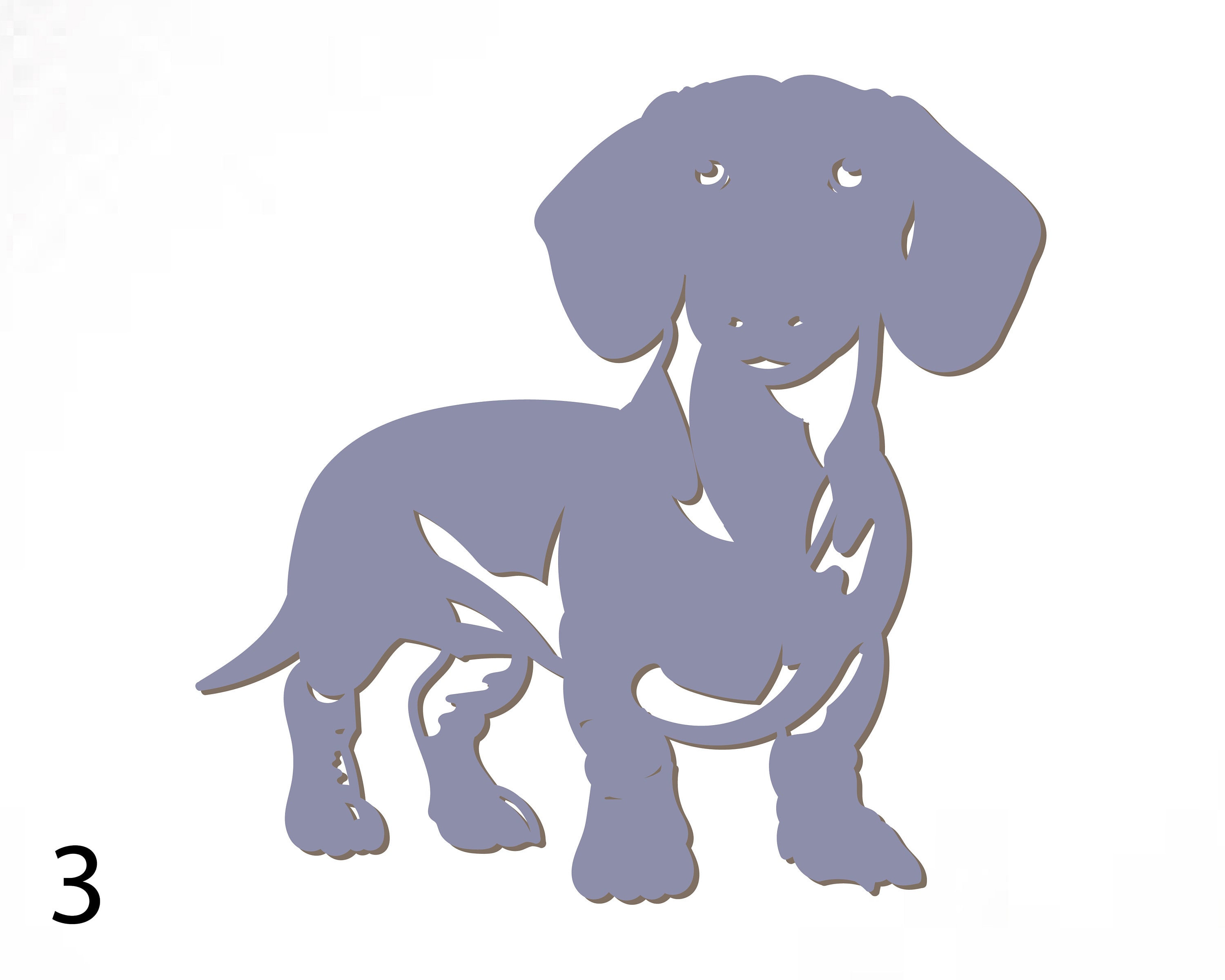 Dachushund Dog Multilayer Svg,dog Laser Cut,dachushund Dog Paper Cut,3d ...