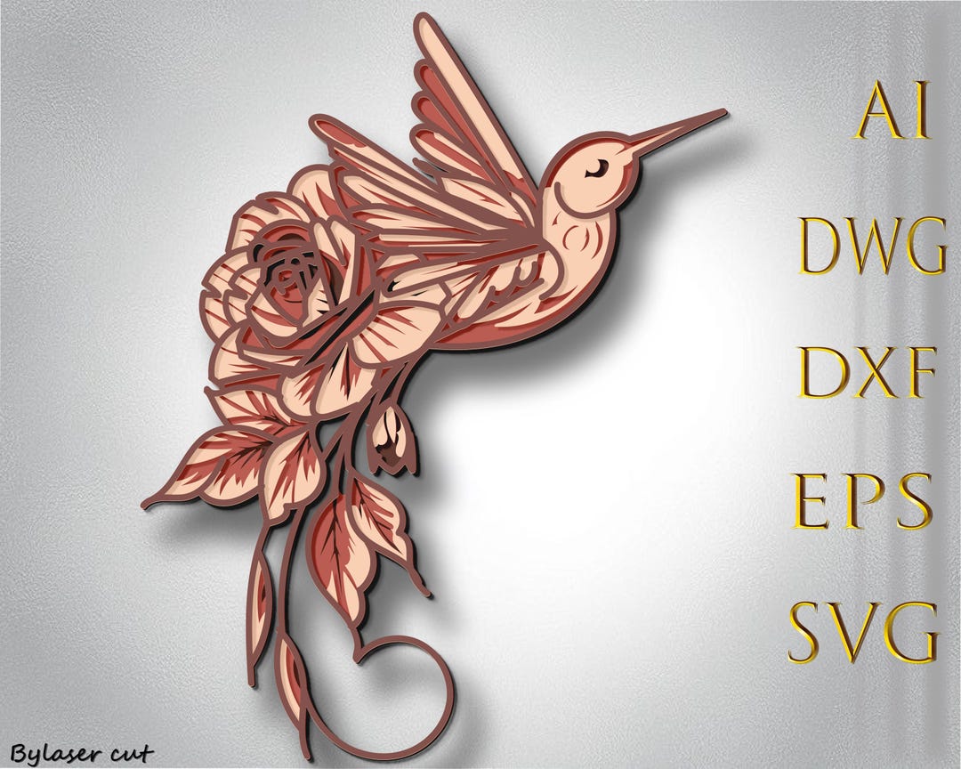3D Hummingbird Multilayer Svg,3d Layer Hummingbird ,laser Cut,paper Cut ...