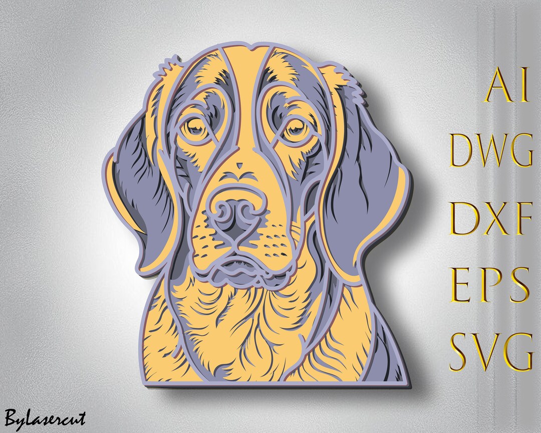 Beagle Dog Multilayer Svg,beagle Dog Laser Cut,beagle Dog Paper Cut,3d ...