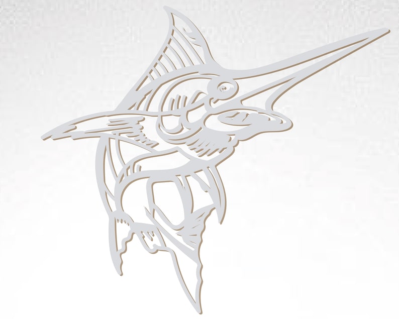 Marlin Fish 3D Layered SVG Files for Cricut Projects, 3D Mandala Svg ...