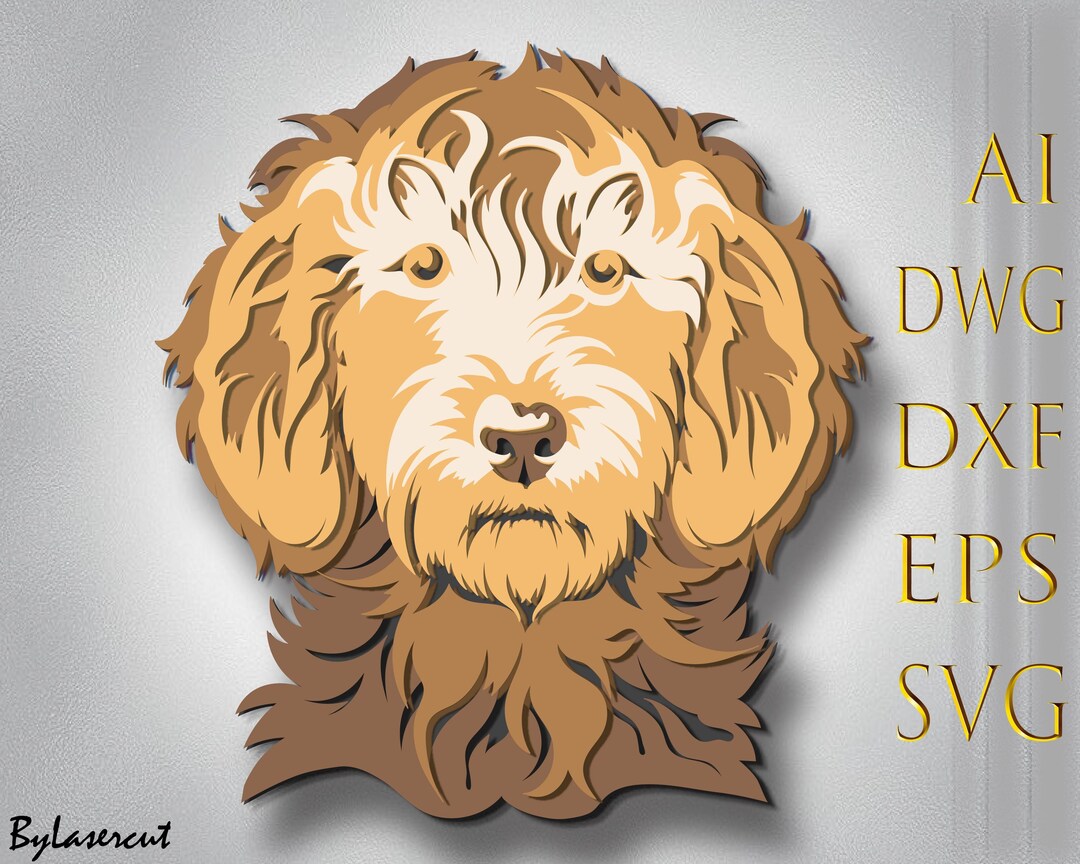 Goldendoodle Dog 3D Mandala SVG: Laser Cut File, CNC, Paper Cut - Etsy