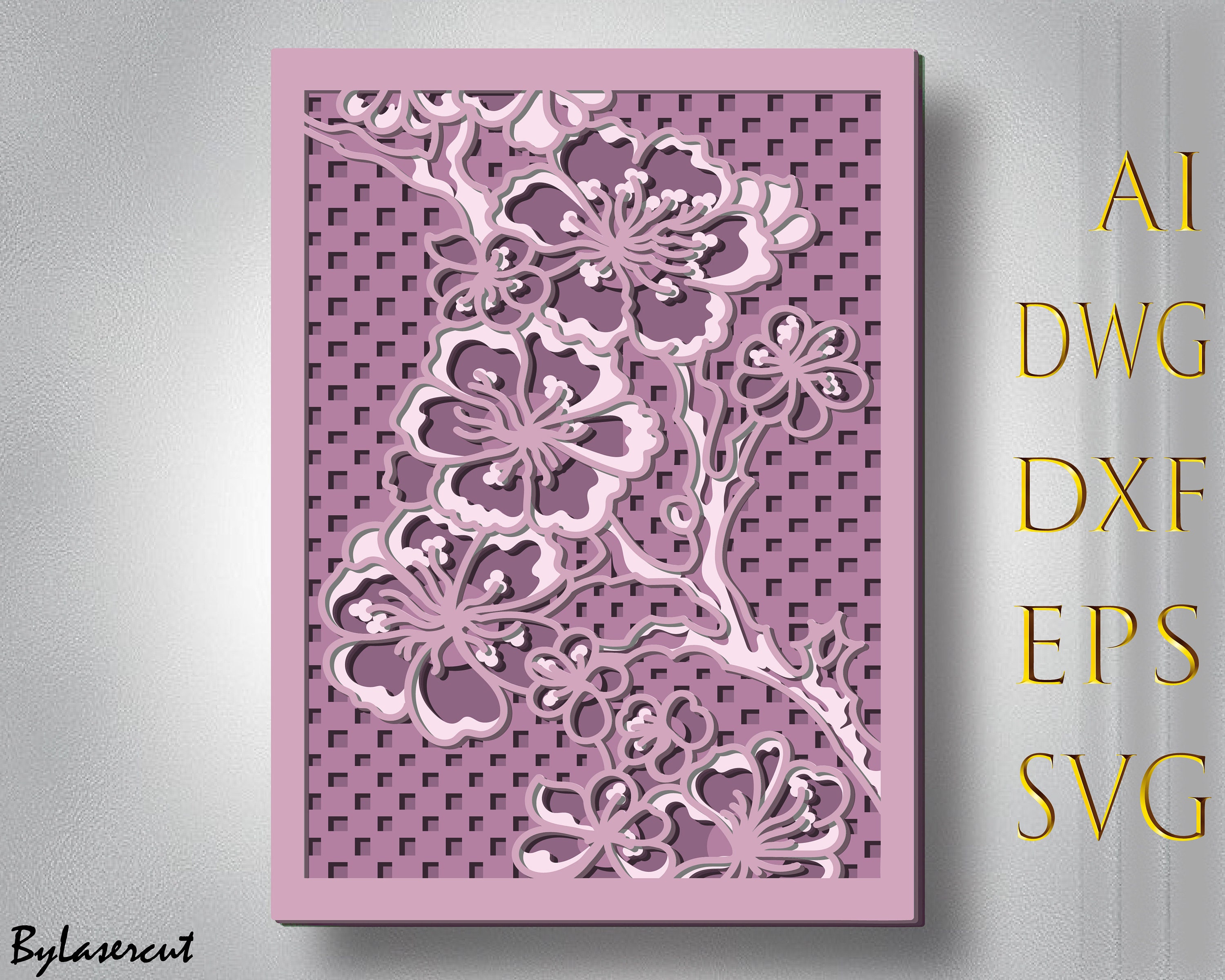 Sakura Tree Multilayer Svg,laser Cut,paper Cut File,cnc,3d Mandala ...