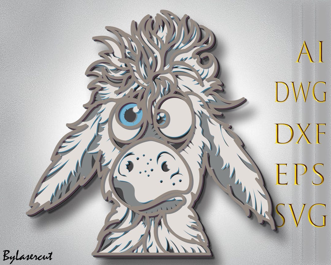 Donkey Multilayer Svg,laser Cut File,paper Cut,3d Layered Design ...