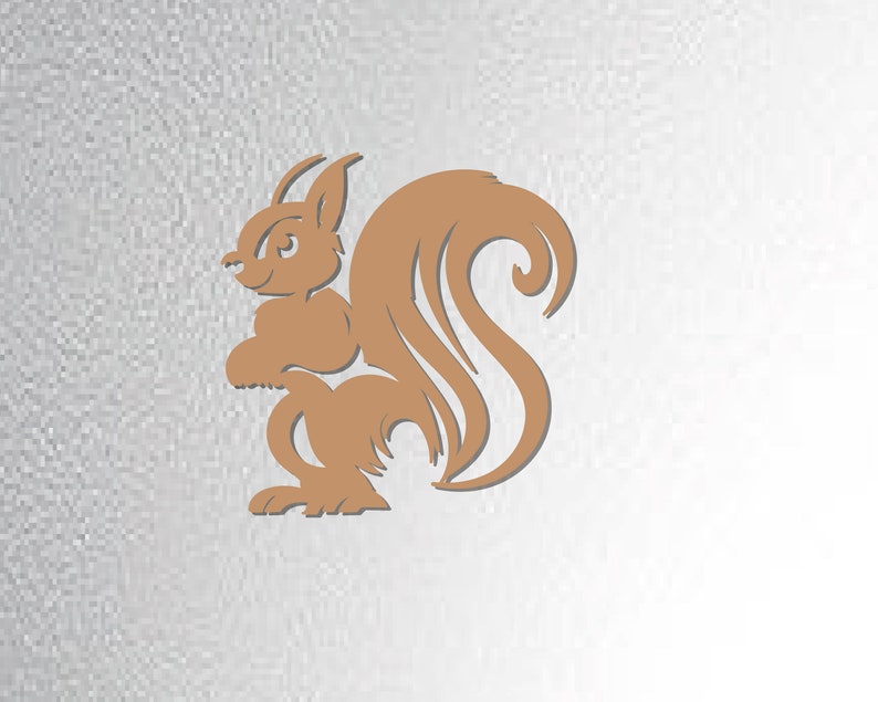 Multilayer Squirrel , Laser Cut File, SVG Ai EPS Dxf Laser Cut Wall Art, Cut Template Vector ...