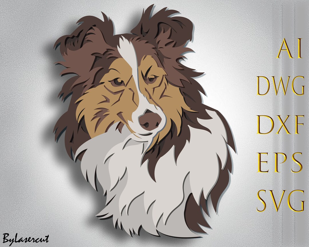 Shetland Sheepdog Multilayer SVG Laser Cut File - Etsy