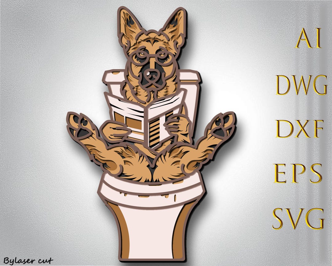 German Shepherd Multilayer Svg,laser Cut,paper Cut File,cnc,3d Mandala ...