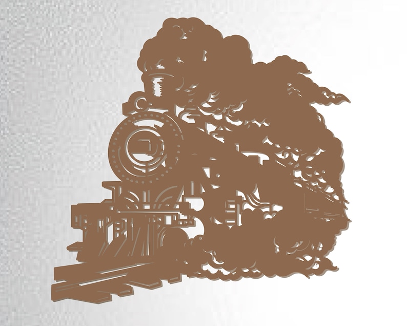 Steam Locomotive 3D Mandala Svg, Multilayer Panel for Laser Cutting ...