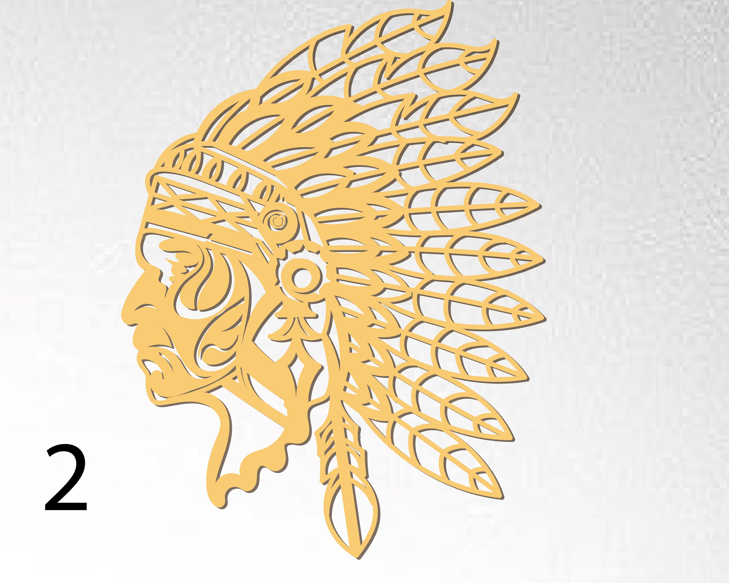 American Native Multilayer Svg,laser Cut File,paper Cut,3d Layered ...