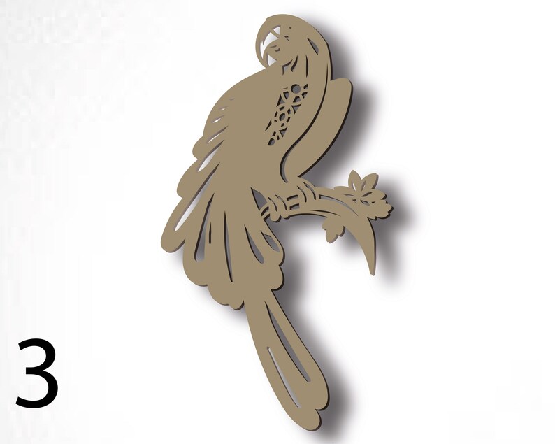 Parrot Multilayer Svg,parrot 3D Layer Svg ,laser Cut,paper Cut, Dxf ...