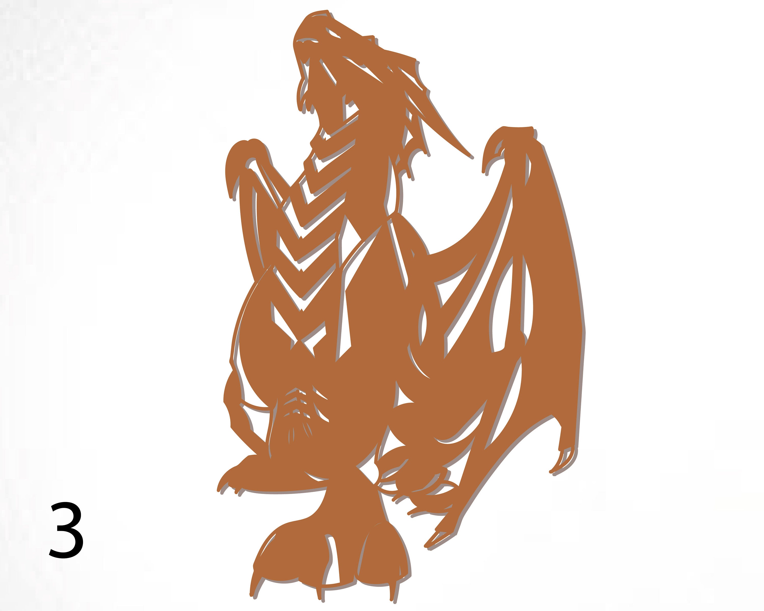 Dragon Multilayer Svg,dragon 3D Layer Svg ,laser Cut,paper Cut, Dxf ...